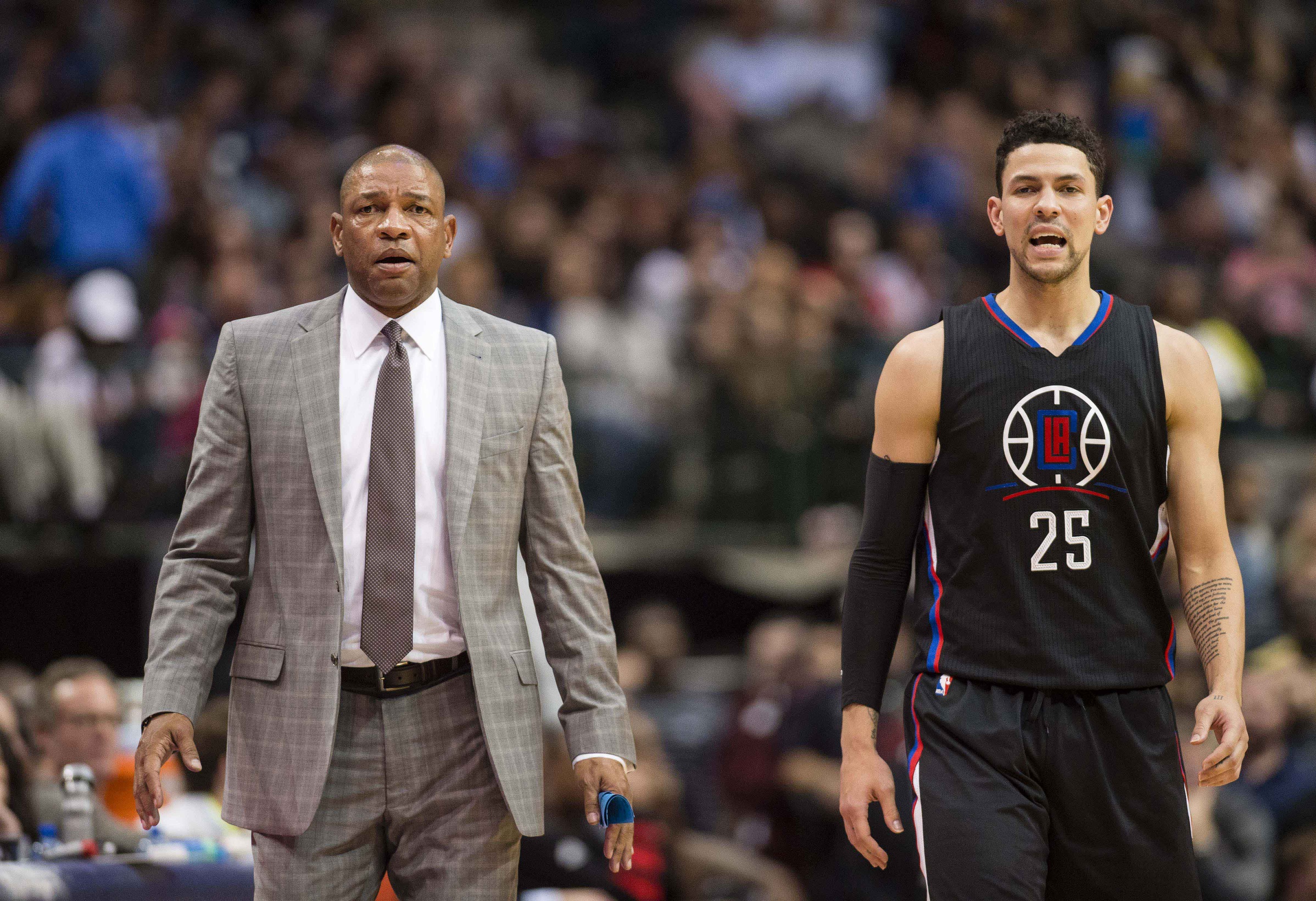 Austin Rivers Teases Dad Doc Rivers In Hilarious Bucks Pre-game Moment